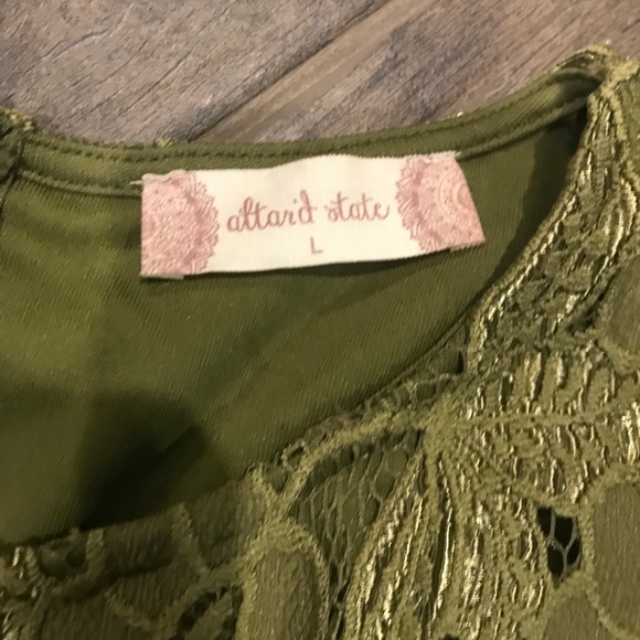Altar'd State | Dresses | Green Lace Dress Altard State | Poshmark